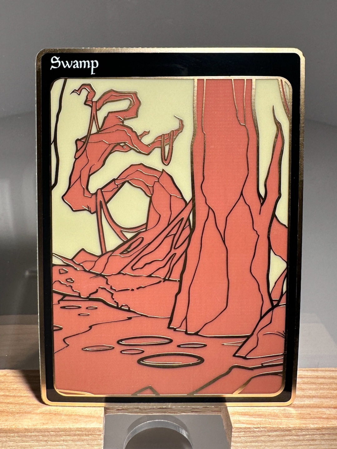 Basic Land Swamp, Full Art Gold Plated Proxy Card - Etsy