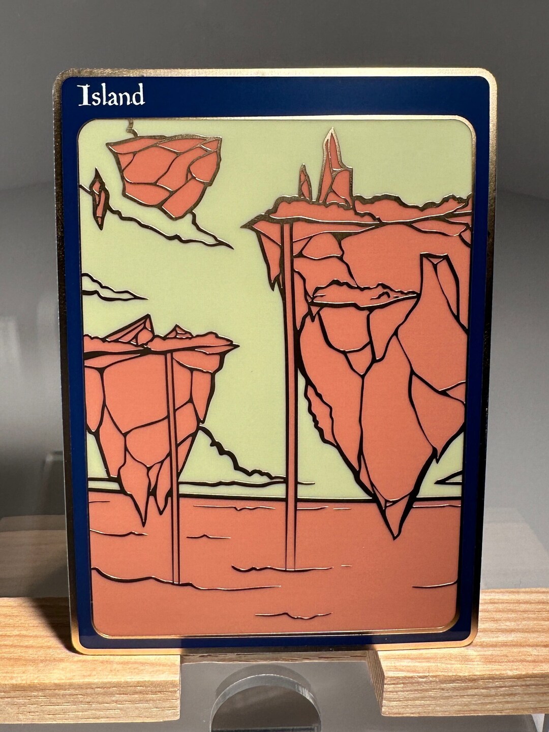 Basic Land Island, Full Art Gold Plated Proxy Card - Etsy