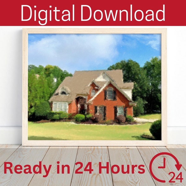 Custom House Portrait - Etsy