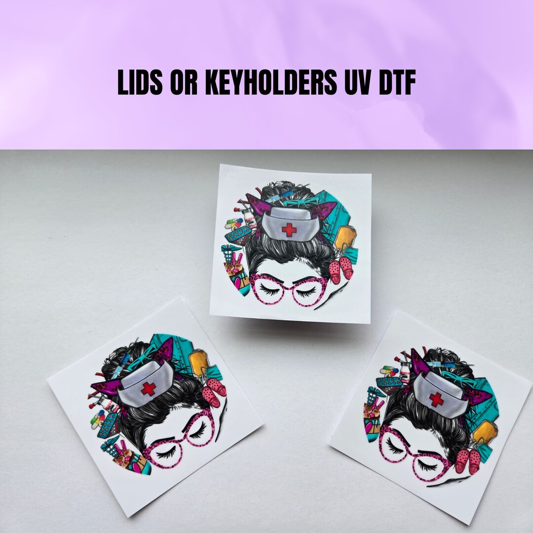 UV DTF Nurse Life Lid Decal - Etsy