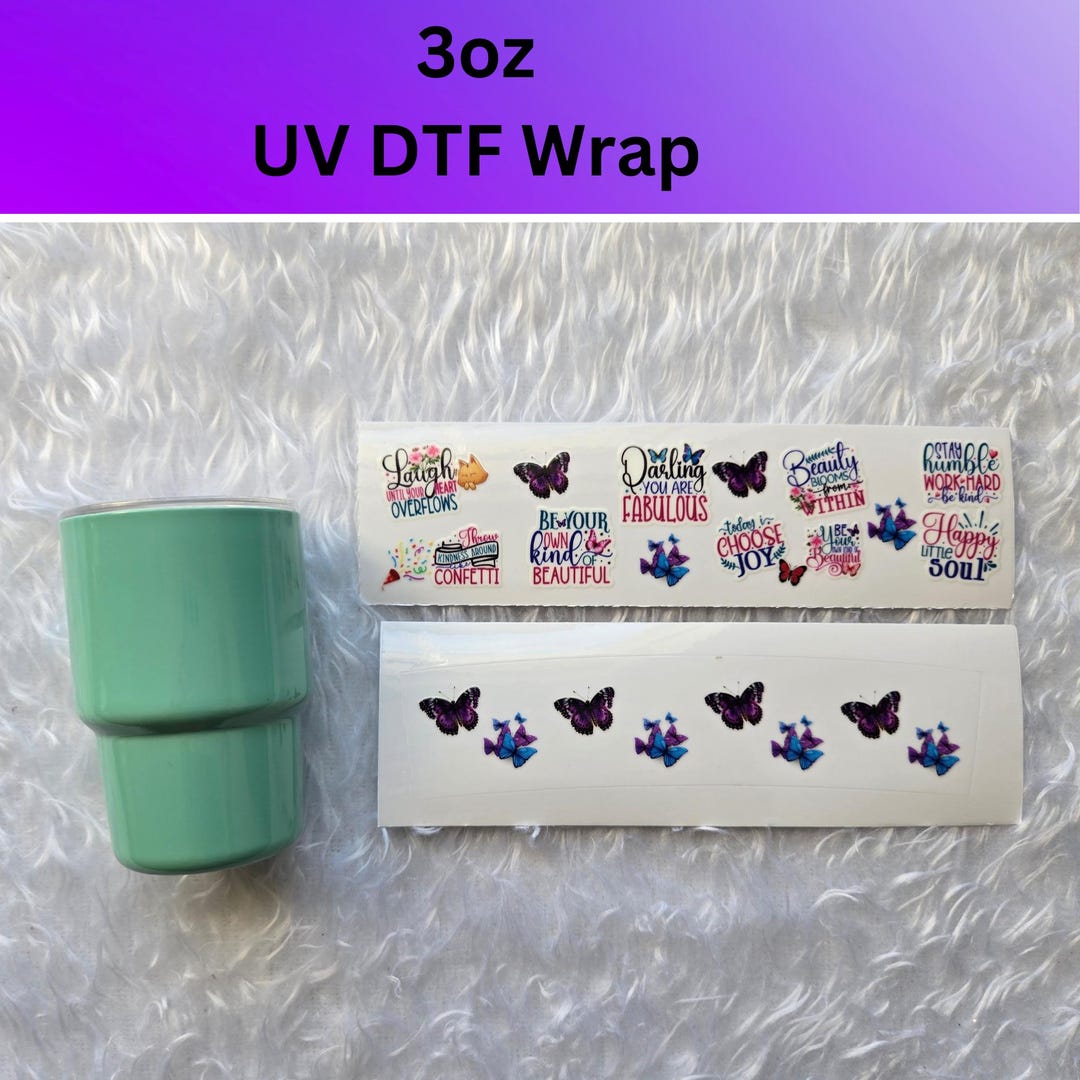 3oz Mini Tumbler UV DTF Decal | Darling You're Fabulous Wrap - Etsy