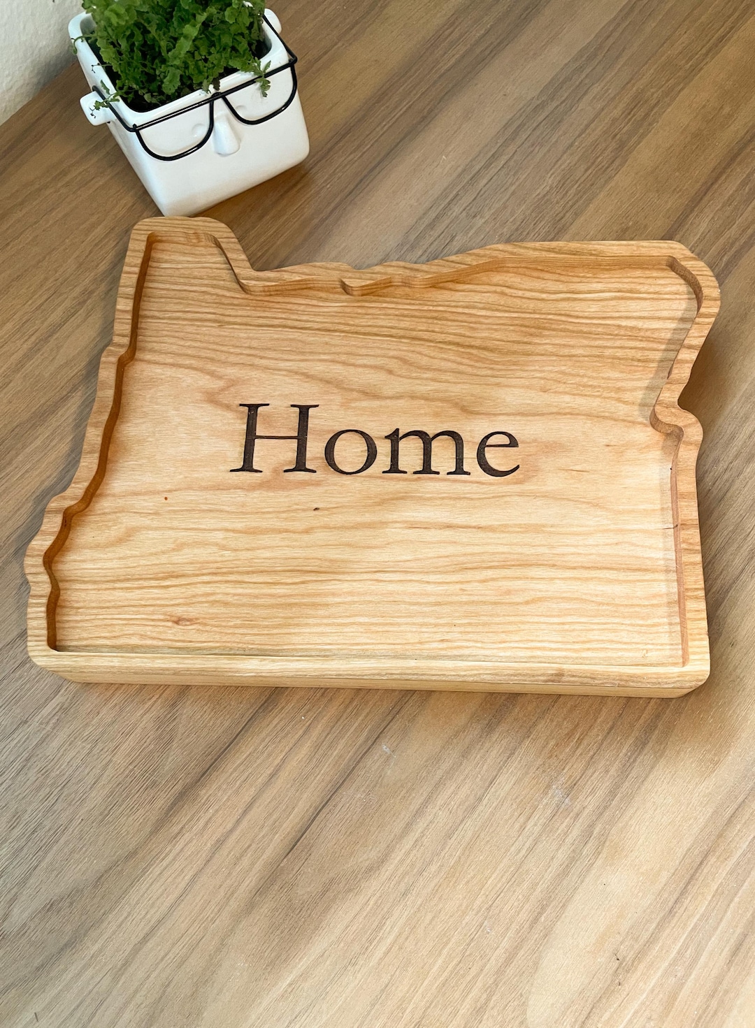 Oregon Shaped Cherry Wood Catch All Tray – Handmade Home Decor - Etsy