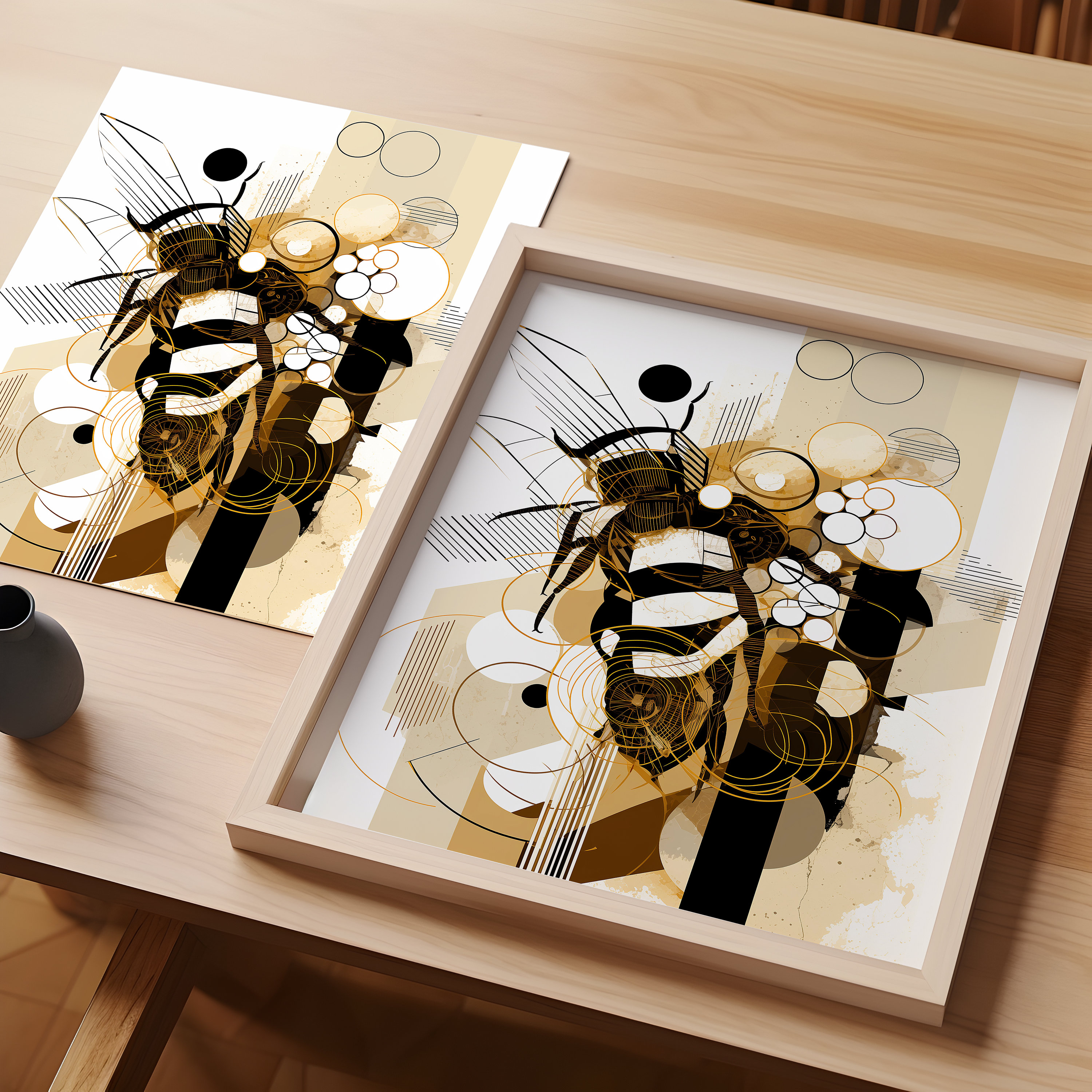 Bee Minimalist Wall Art Print, Modern Boho Style Art, Bee Minimalist ...