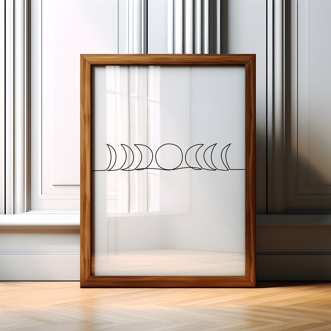 Sun Minimalist Line Art, Sun Wall Art Print, Line Art Poster Print ...
