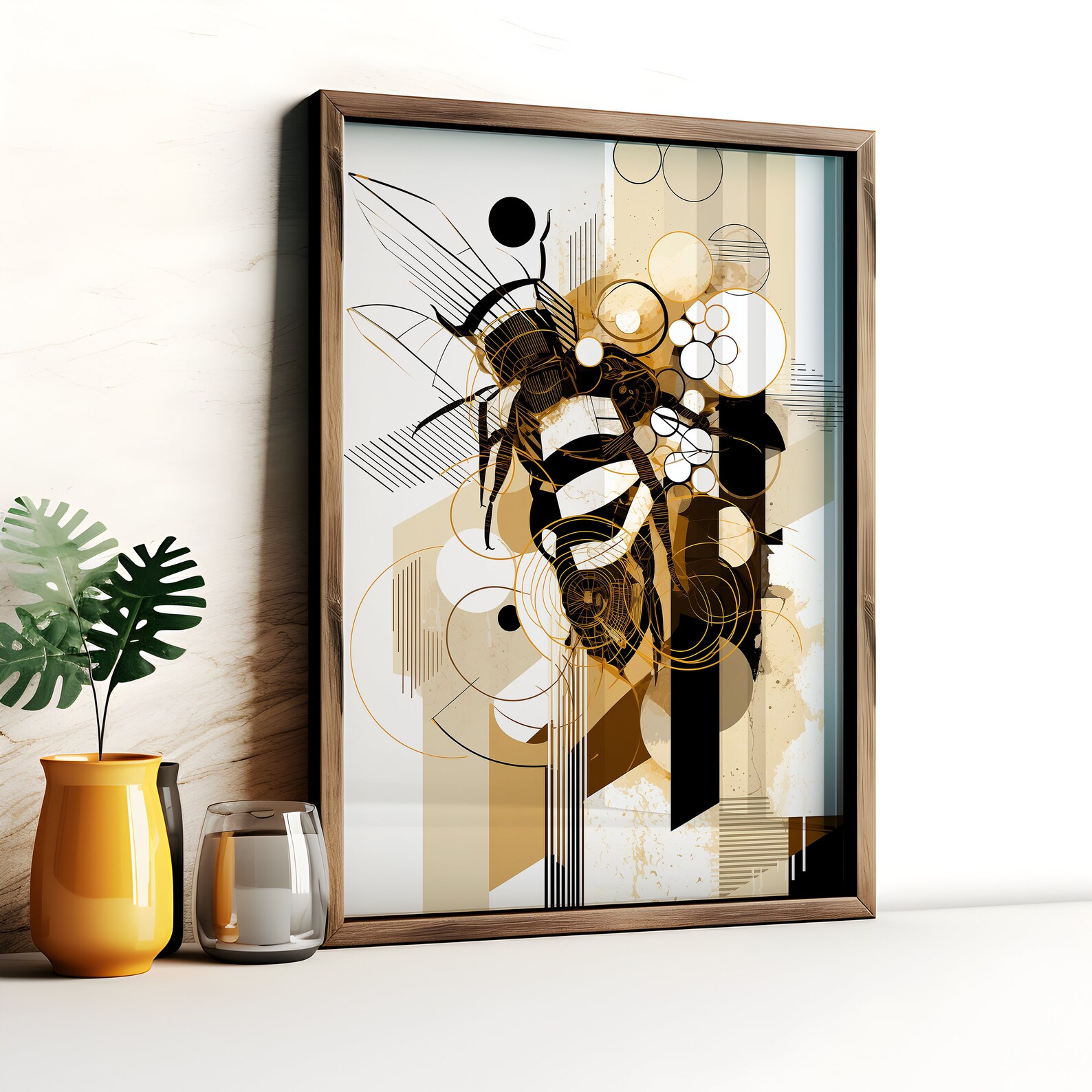 Bee Minimalist Wall Art Print, Modern Boho Style Art, Bee Minimalist ...