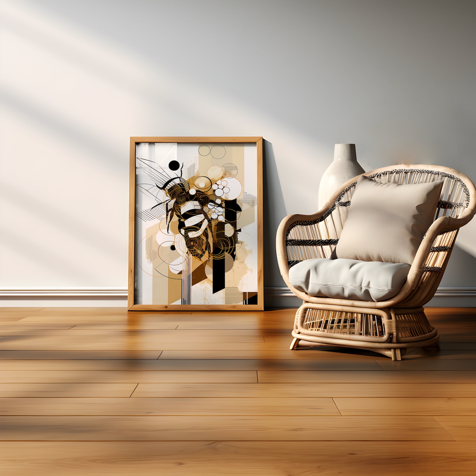 Bee Minimalist Wall Art Print, Modern Boho Style Art, Bee Minimalist ...