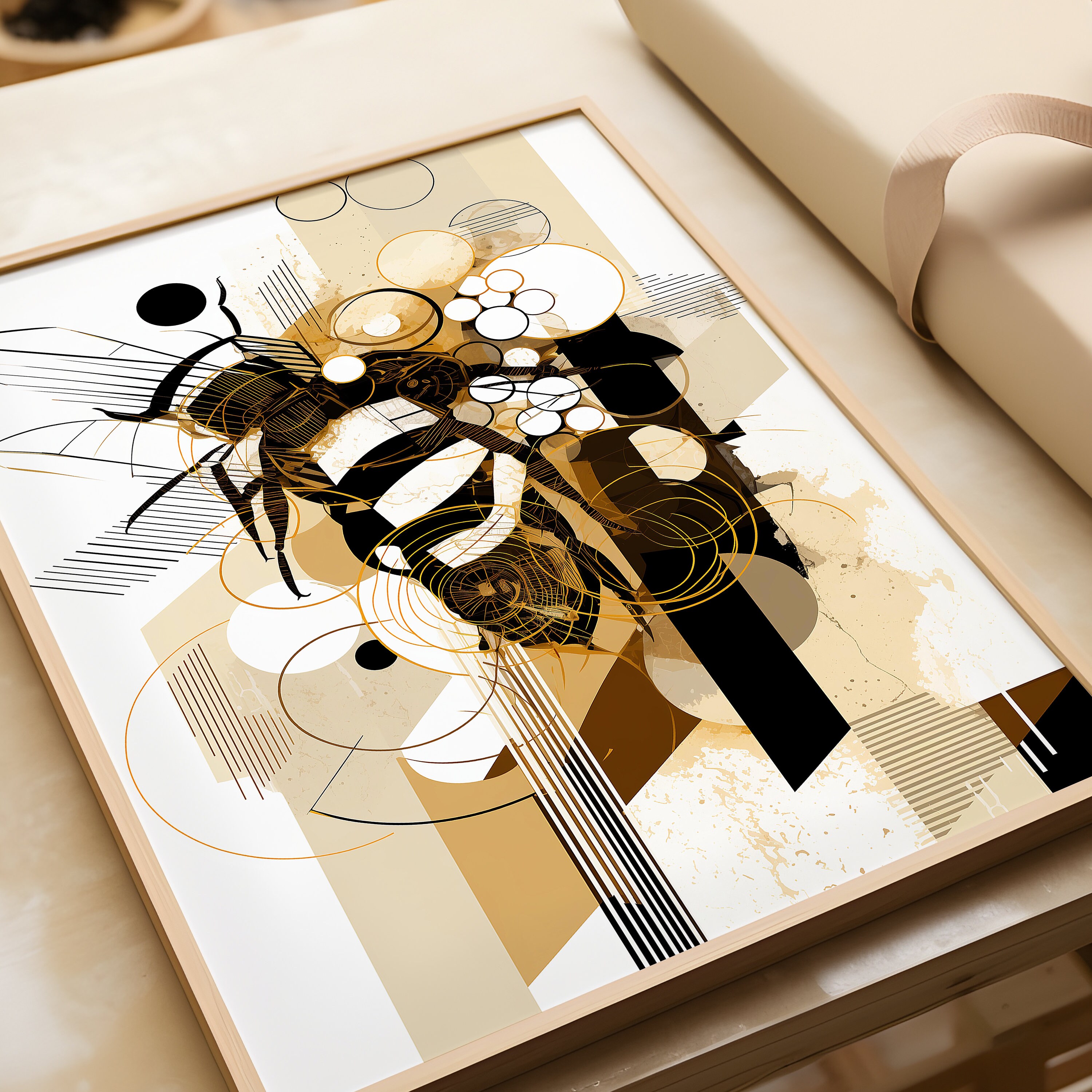 Bee Minimalist Wall Art Print, Modern Boho Style Art, Bee Minimalist ...