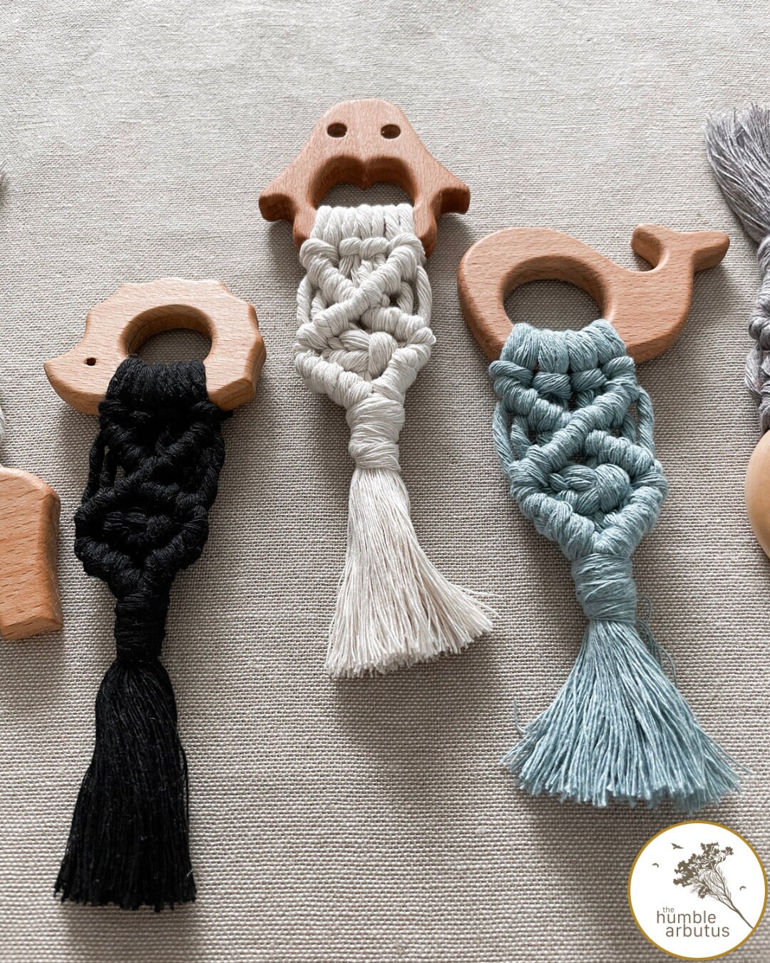 Sensory Wooden Animal Teether Toy, Boho Teething Toy, Organic Baby Toy ...