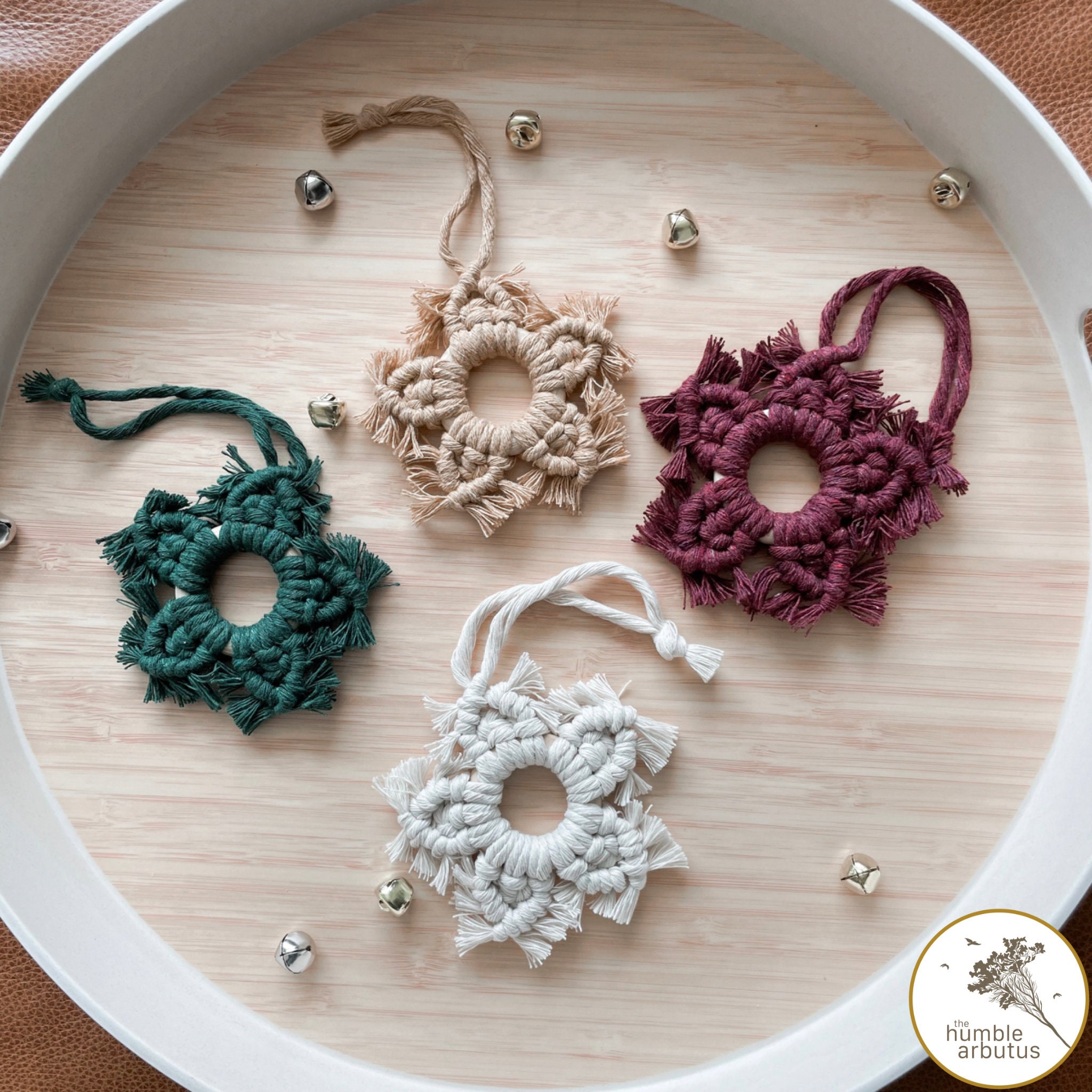 Boho Tree Ornaments Set of 4 Macrame Christmas Decor Holiday - Etsy Canada