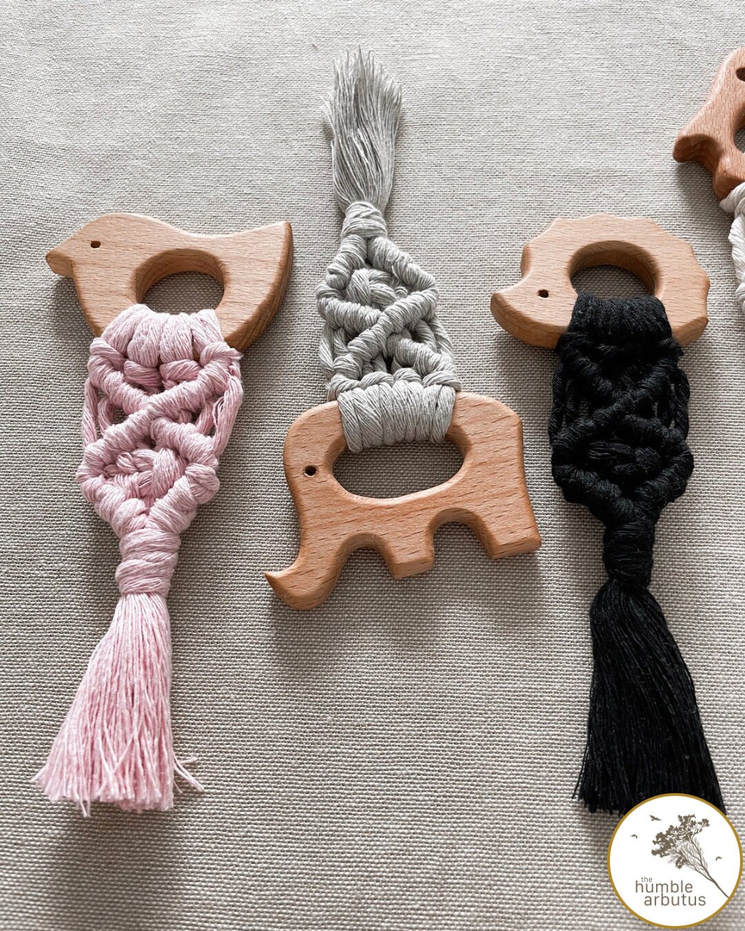 Sensory Wooden Animal Teether Toy, Boho Teething Toy, Organic Baby Toy ...