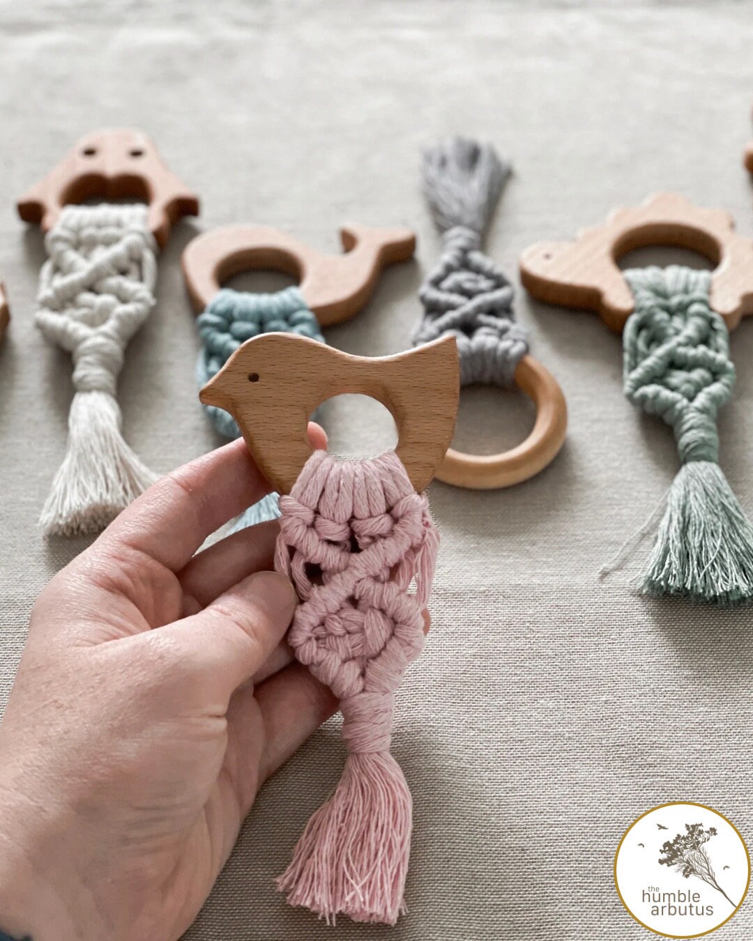 Sensory Wooden Animal Teether Toy, Boho Teething Toy, Organic Baby Toy ...