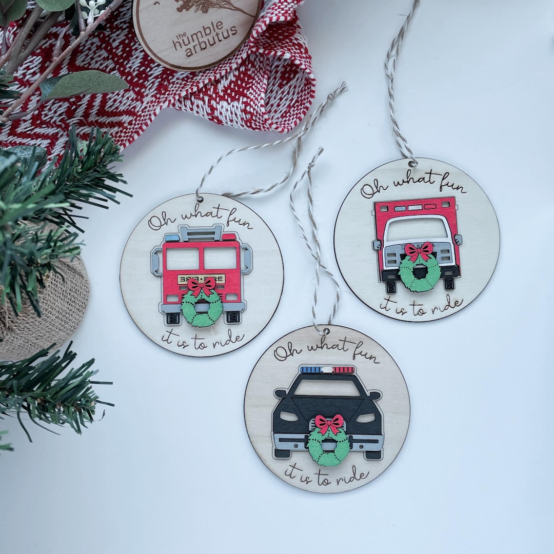 First Responder Tree Ornament, Oh What Fun It is to Ride Ambulance ...