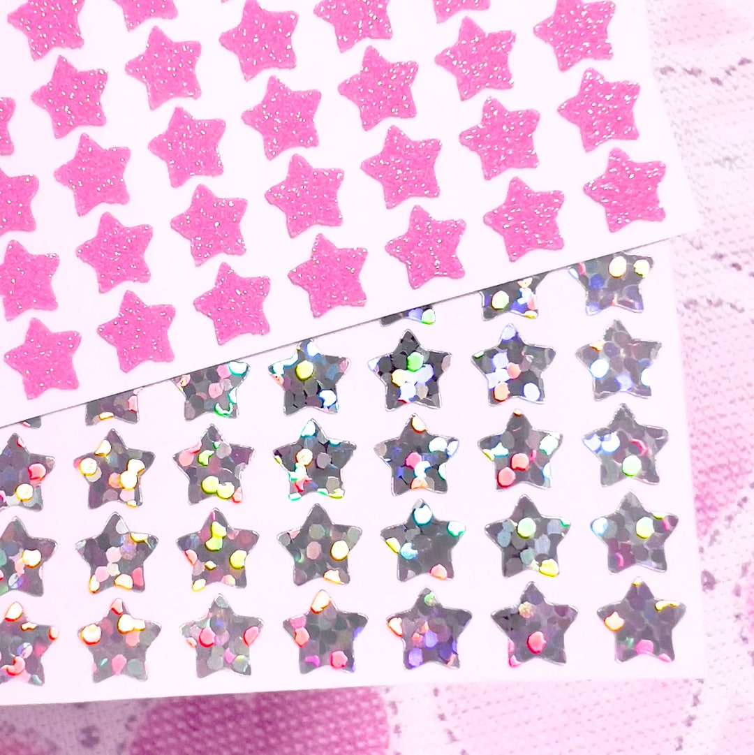0.25 Inch Star Stickers Tiny 1/4 Inch 6.4 Mm 264 Stickers Glitter ...