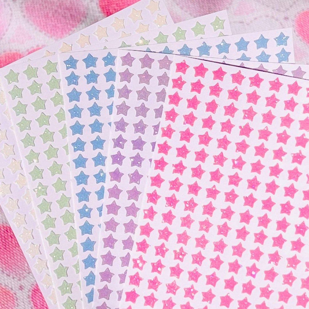 Glitter Star Stickers! - 1/4" to 3 Inch - Choose a Size & Color ...