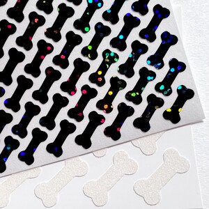 Bone Stickers! - 0.4 to 5 Inch - Glitter, Holographic Sparkle, Glow in ...