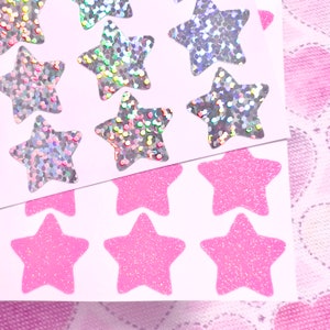 1 Inch Star Stickers 26 Mm 18 Stickers Glitter, Sparkle, Pastel and ...