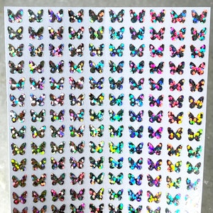 Sparkle Butterfly Stickers Custom Size & Color Holographic Sparkle ...