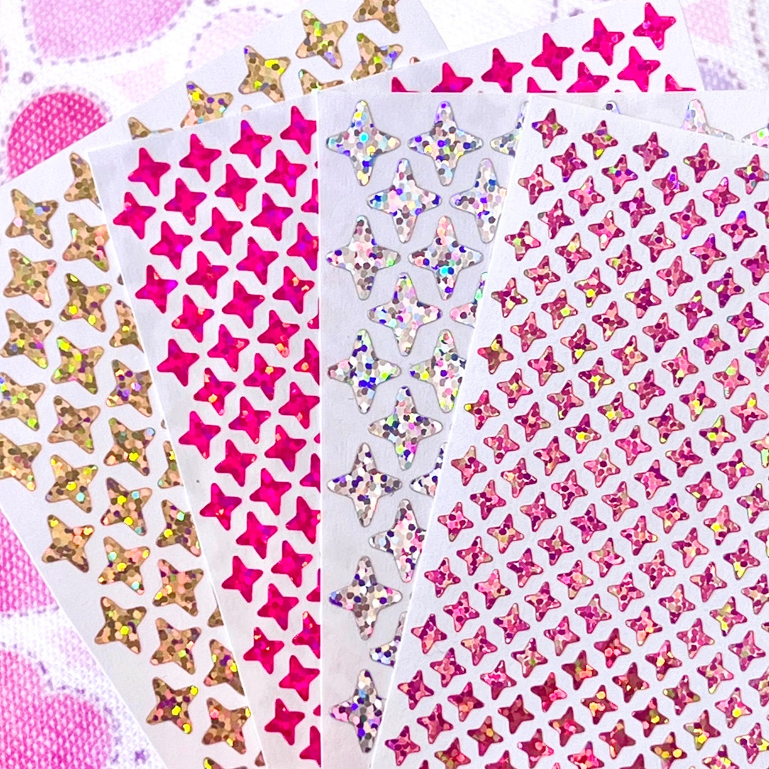 Holographic Sparkle Glitter Star Stickers! | Any Size/color | Cute for ...