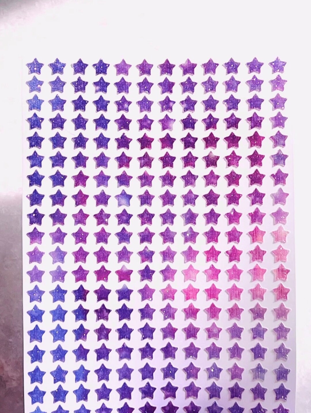 Galaxy Glitter Star Stickers! - 0.3 to 0.5 Inch - Purple/blue Gradient ...