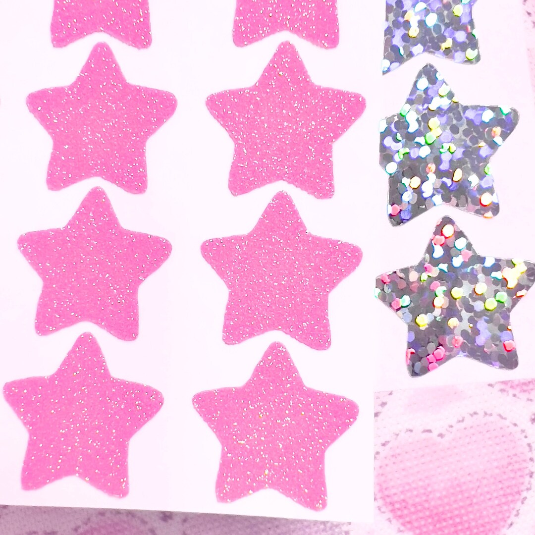1 Inch Star Stickers 26 Mm 18 Stickers Glitter, Sparkle, Pastel and ...