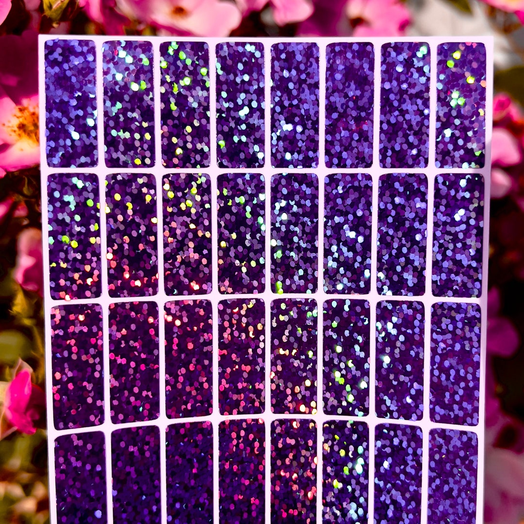 1 Inch Sparkle Rectangle Stickers! ~ Any Height ~ Waterproof ...