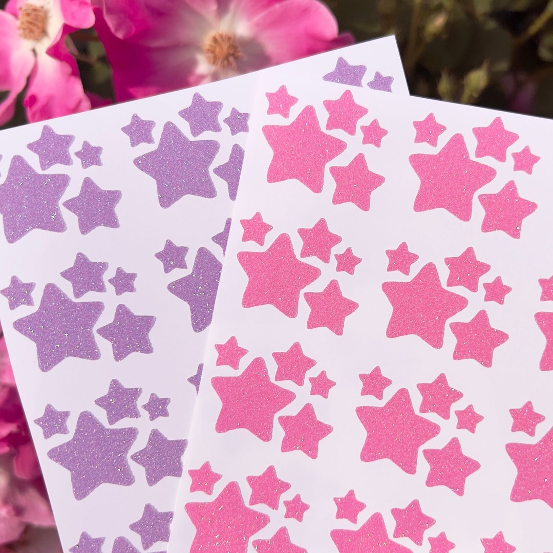 Glitter Star Stickers Custom Color Cute & Sparkly for Scrapbooks ...