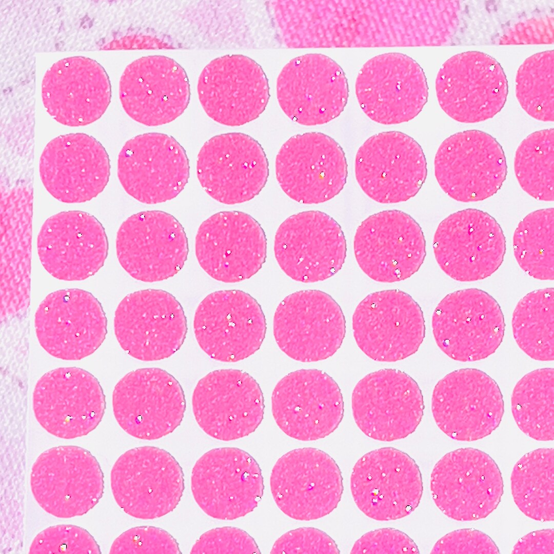 Glitter Round Circle Stickers Custom Size Waterproof Labels Crafts ...