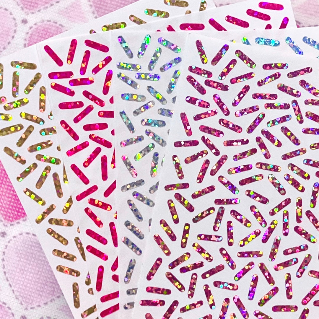 Holographic Sparkle Sprinkle Stickers! - 0.4 to 5 Inch - Choose a Size ...
