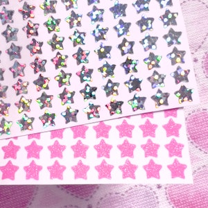 0.25 Inch Star Stickers Tiny 1/4 Inch 6.4 Mm 264 Stickers Glitter ...