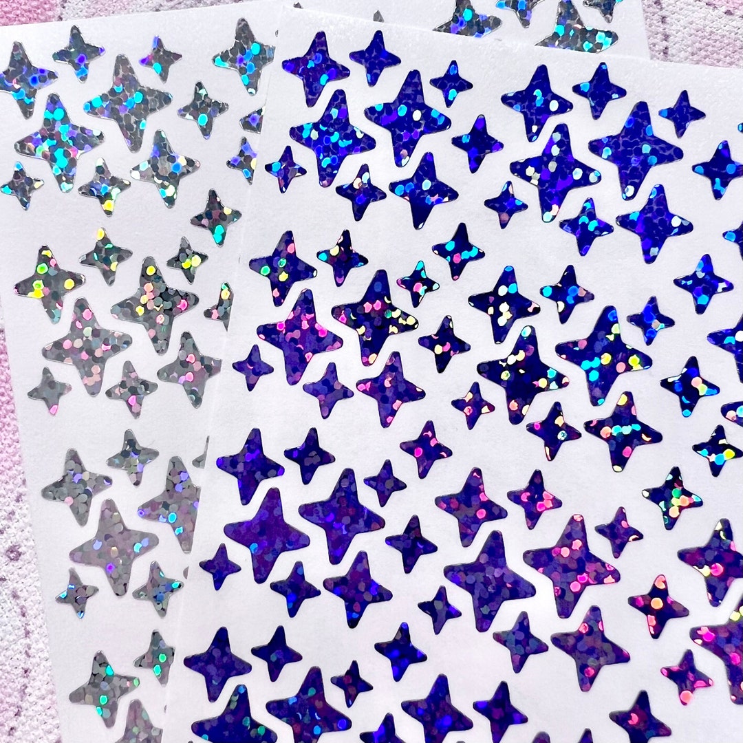 Holographic Sparkle Glitter Shining Star Stickers! | Choose a Color | 0 ...
