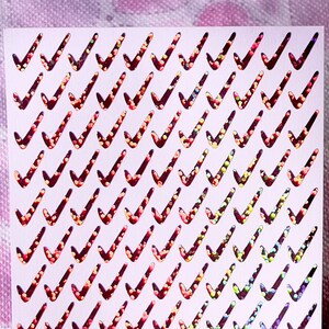 Holographic Sparkle Check Mark Stickers! - 0.4 to 4 Inch - Cute for ...
