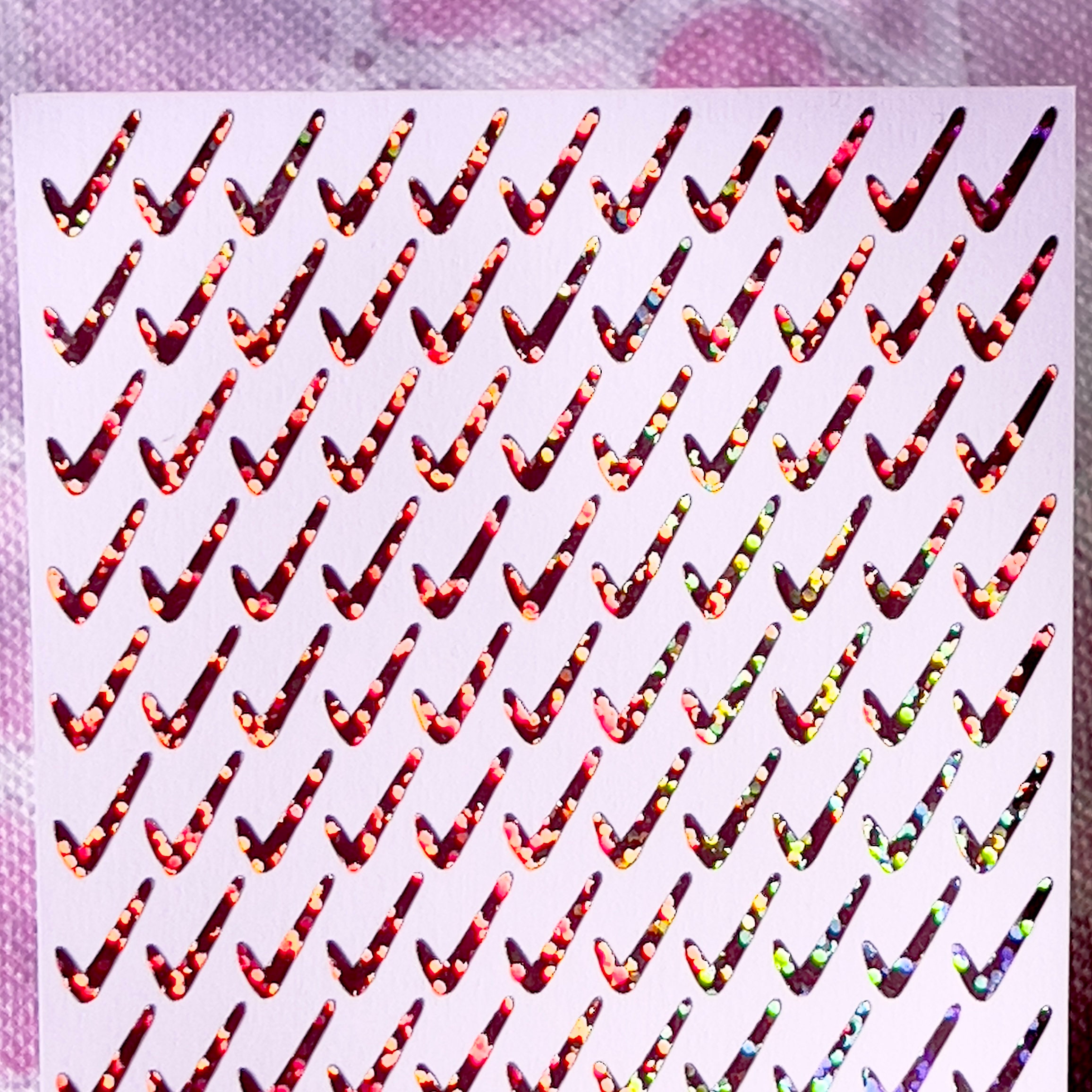 Holographic Sparkle Check Mark Stickers! - 0.4 to 4 Inch - Cute for ...