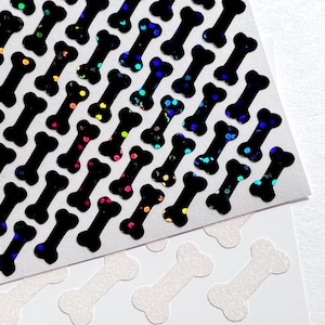 Bone Stickers! - 0.4 to 5 Inch - Glitter, Holographic Sparkle, Glow in ...