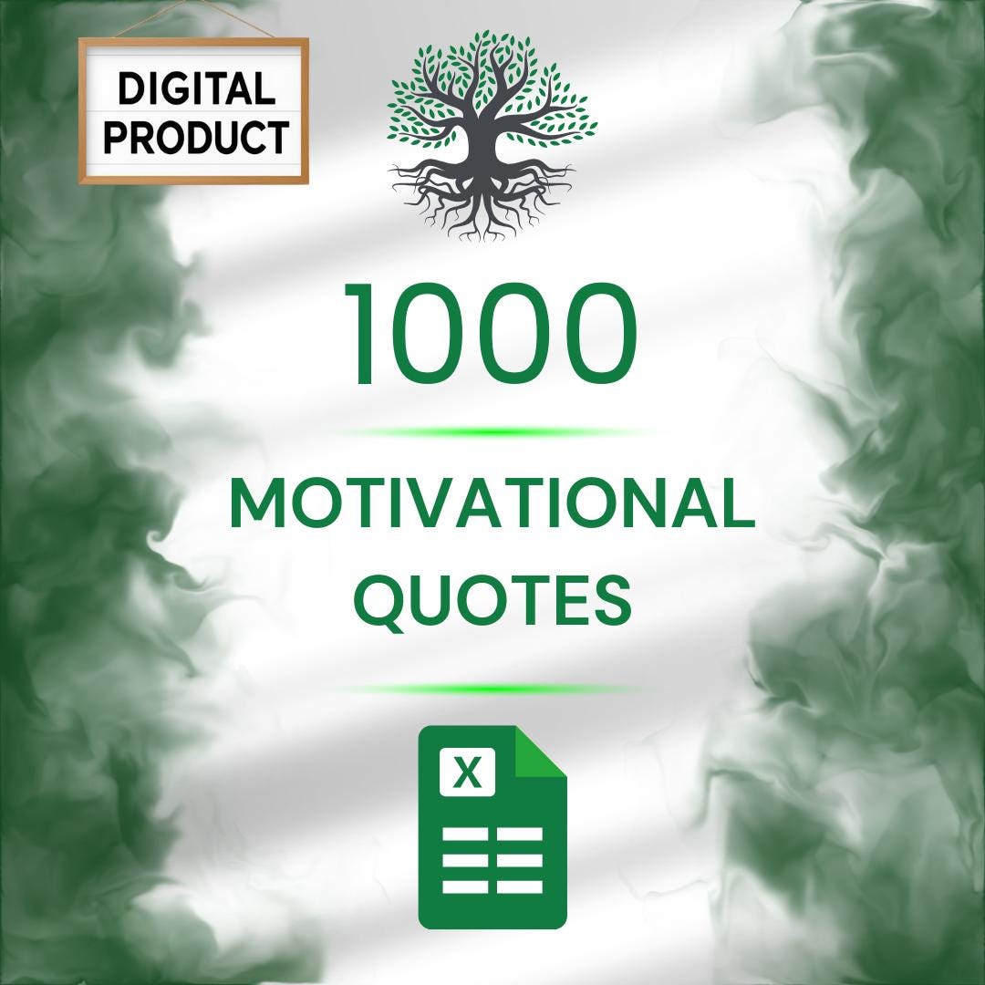 1000 Inspirational Quotes Excel Database - Motivational Quotes With ...