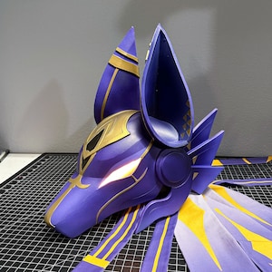 Cyno Burst Cosplay Helmet - Foam Patterns (genshin Impact) - Etsy