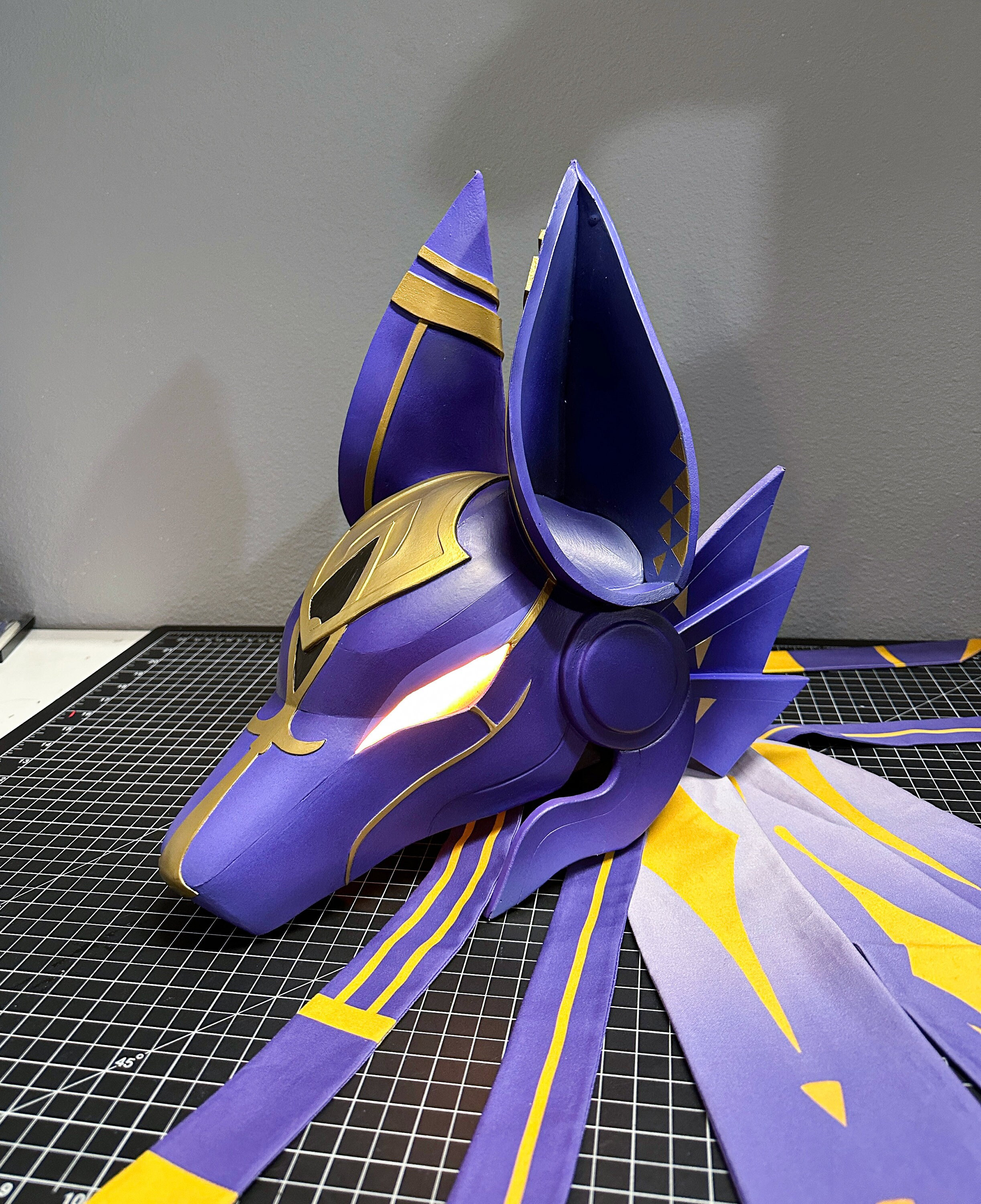 Cyno Burst Cosplay Helmet - Foam Patterns (genshin Impact) - Etsy