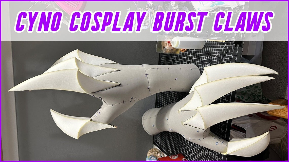 Cyno Burst Cosplay Claws - Foam Patterns (genshin Impact) - Etsy