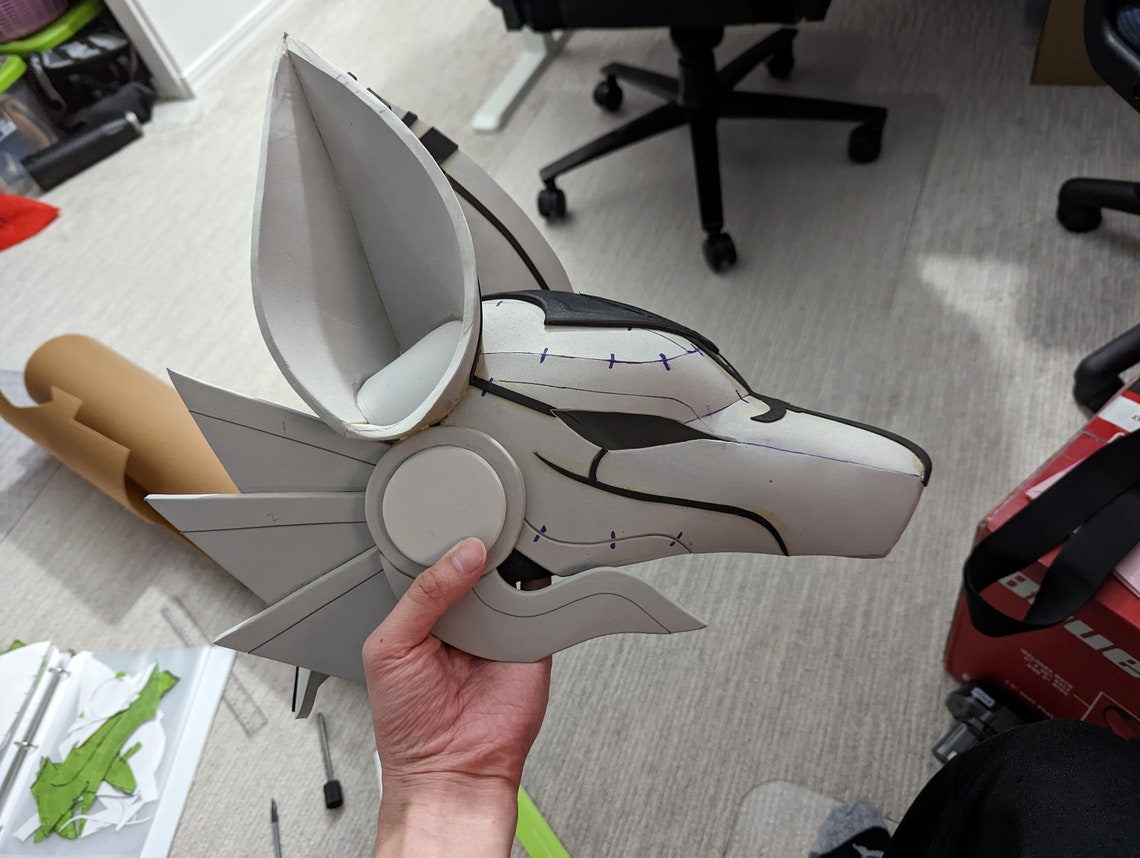 Cyno Burst Cosplay Helmet Foam Patterns genshin Impact - Etsy