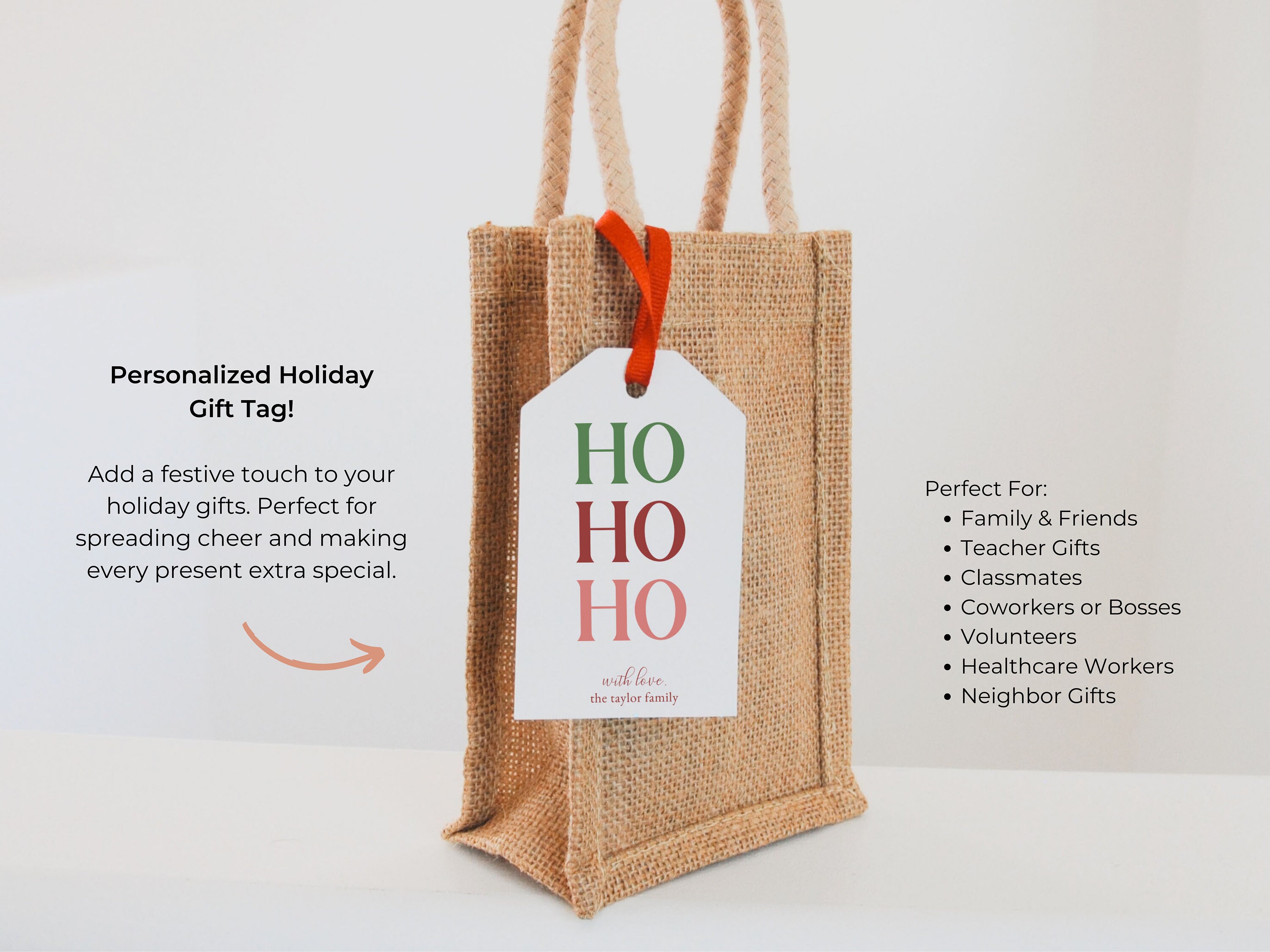 PRINTABLE Festive Holiday Gift Tags, Printable Christmas Gift Tags for ...