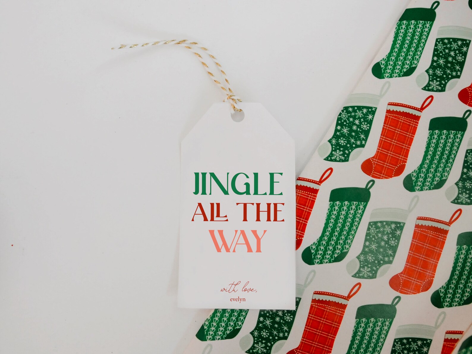 DIY Holiday Gift Tag, Printable Festive Christmas Gift Tags, Holiday ...