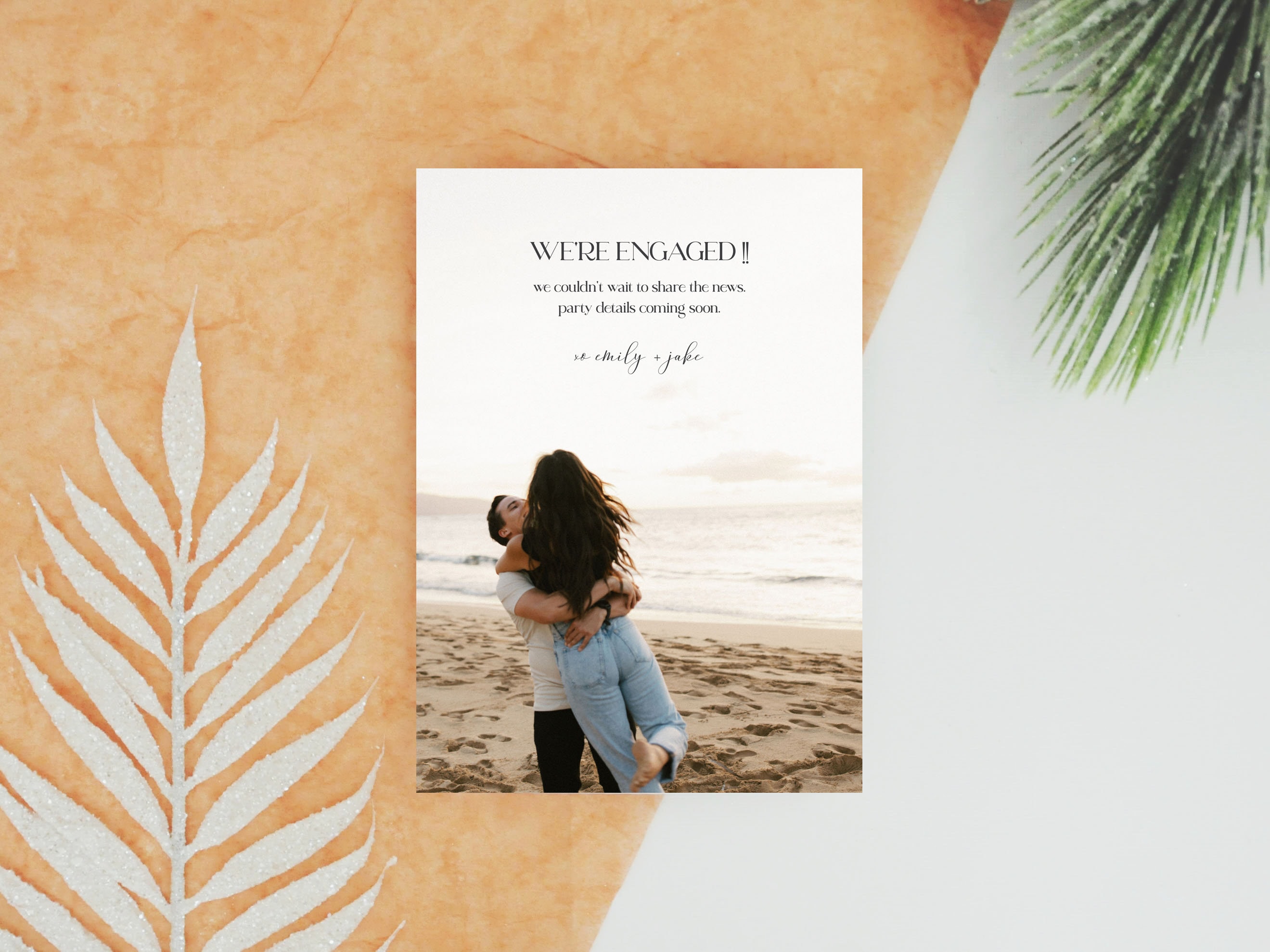 We’re Engaged Printable Announcement With Photo, Engagement ...