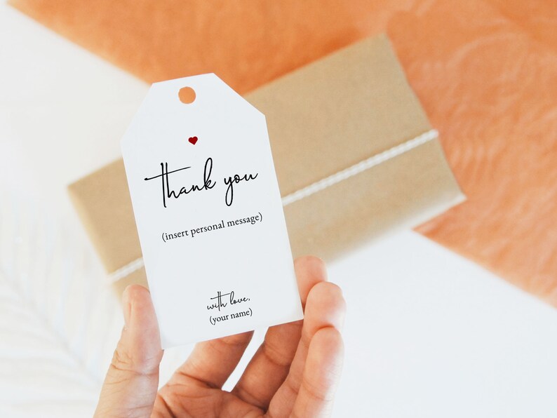 Custom Thank You Favor Tag, DIY Template, Bridal Shower Favors, Wedding ...