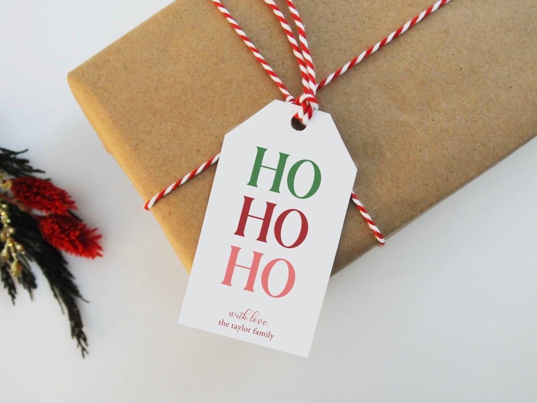 PRINTABLE Festive Holiday Gift Tags, Printable Christmas Gift Tags for ...