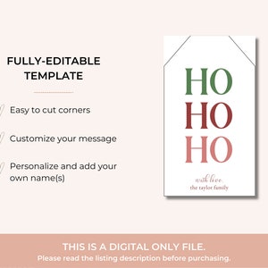 PRINTABLE Festive Holiday Gift Tags, Printable Christmas Gift Tags for ...