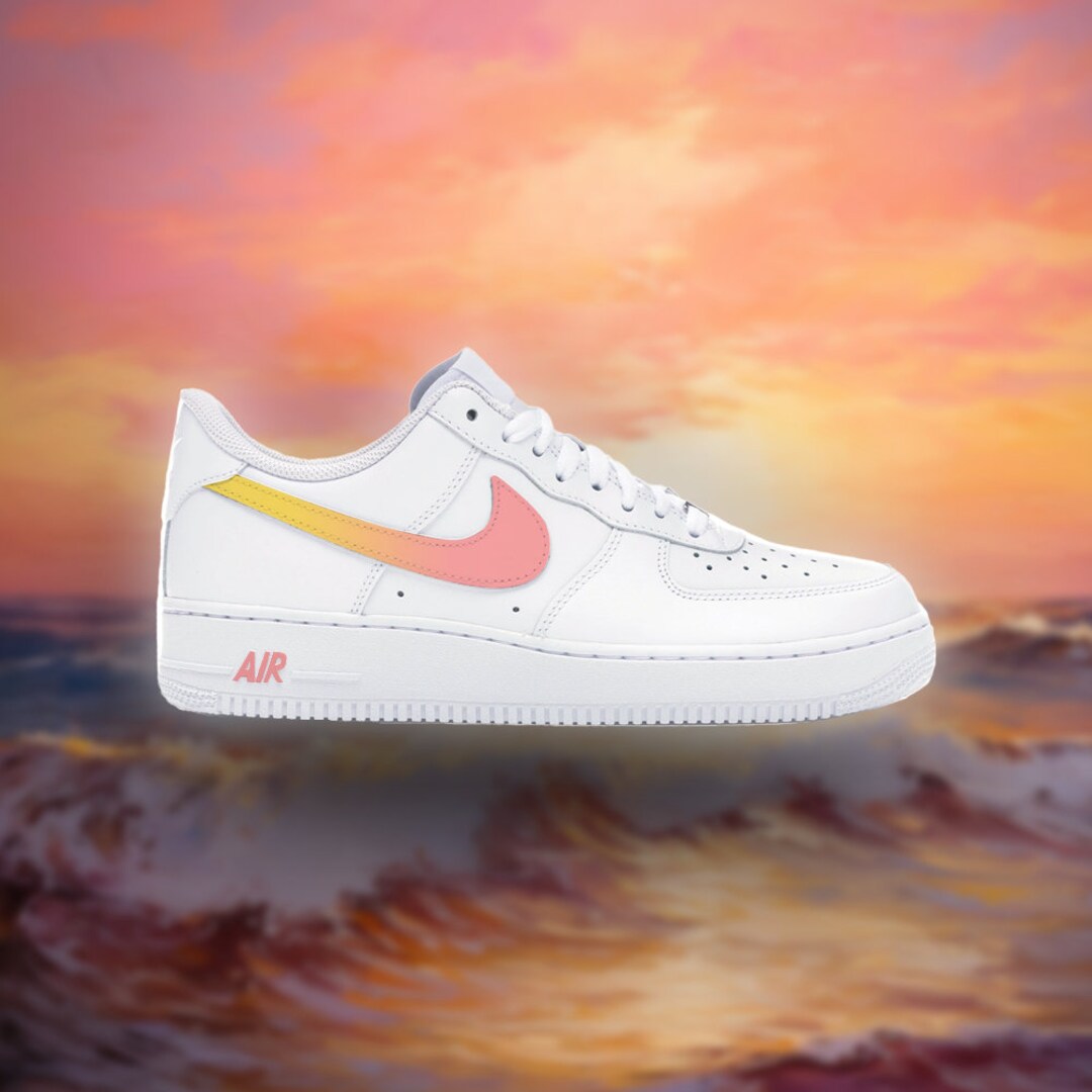 Sunset Gradient Air Force Ones - Etsy