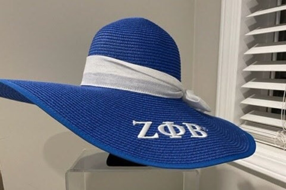 Zeta Phi Beta Super Cute Floppy Hat Blue White - Etsy