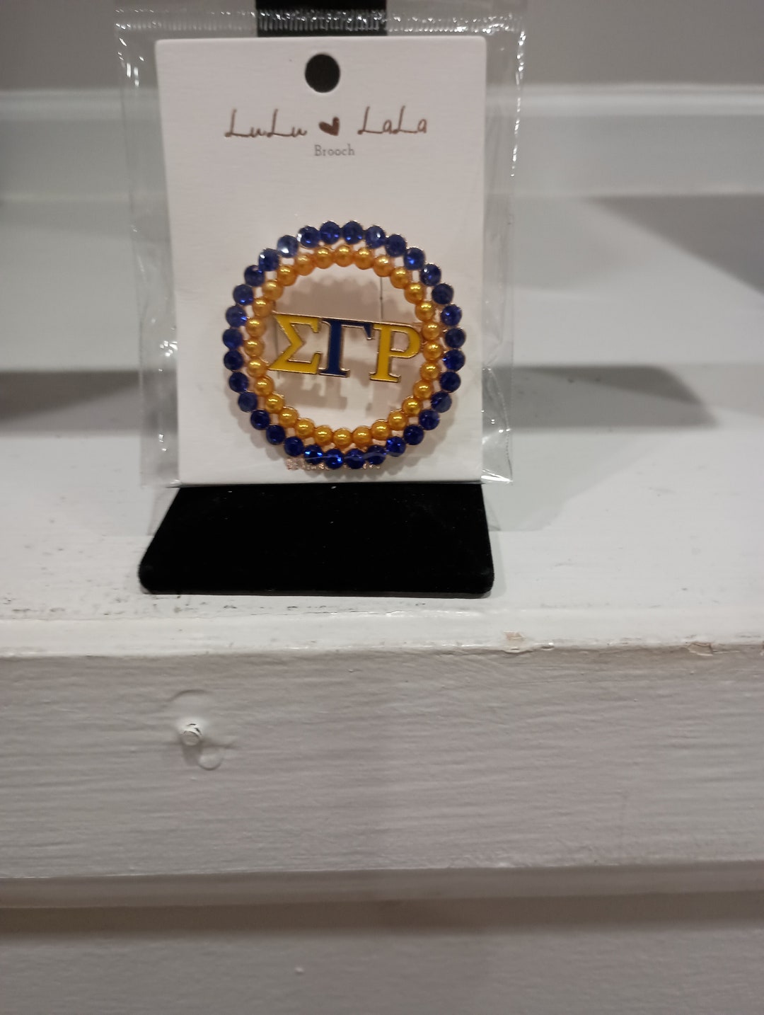 Sigma Gamma Rho Blue and Gold Brooch - Etsy