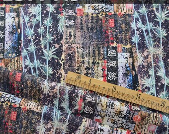 Chinese Text Fabric Ancient Chinese Calligraphy by Thin Line Textiles ...