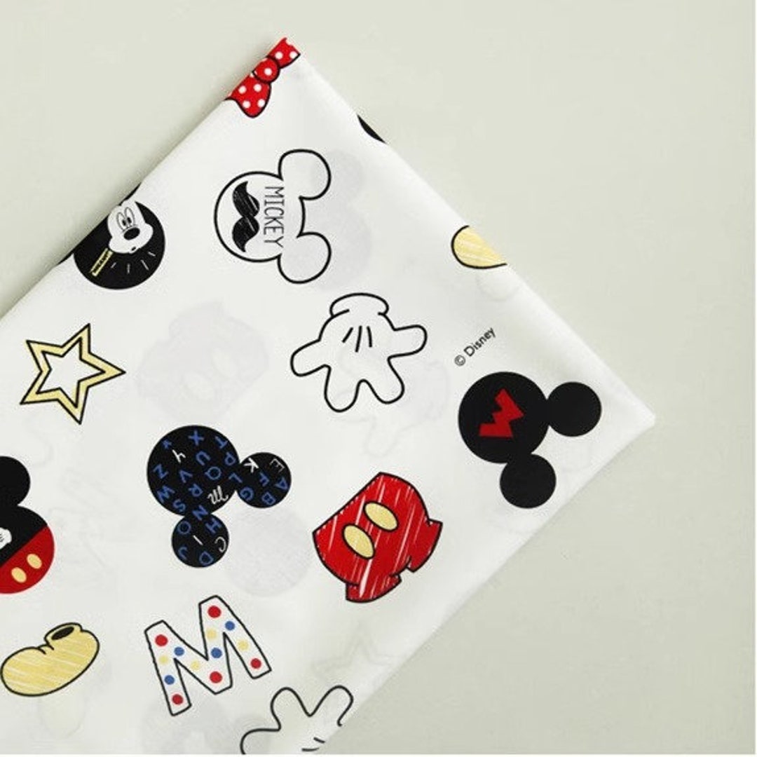 Mickey Mouse Fabric Anime Cotton Fabric by the Half Yard - Etsy