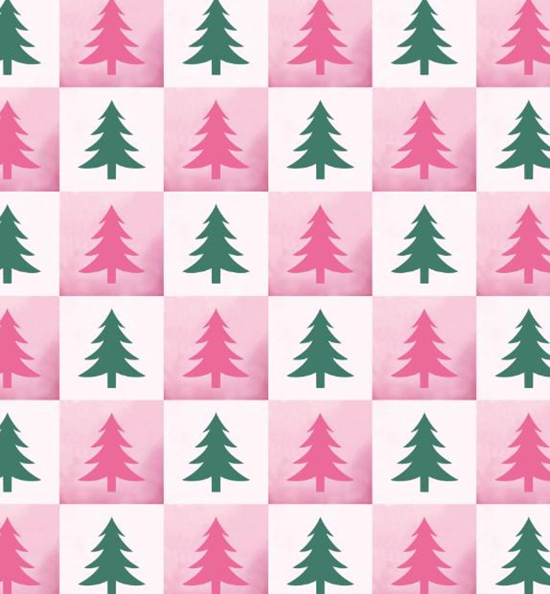 Pink Christmas Pattern Cotton Fabric, Sold by the Yard - Etsy